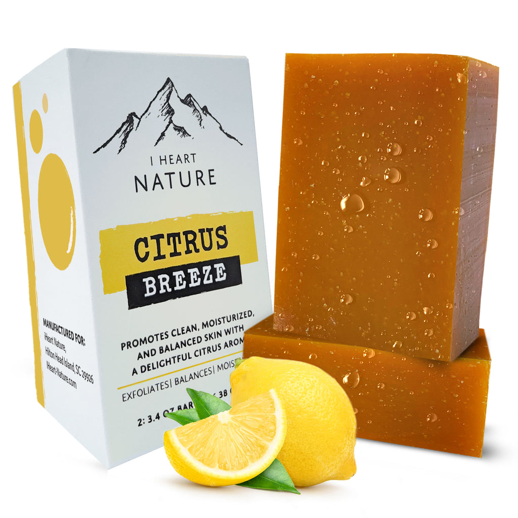 iHeart Citrus Soap Bar (2 Packs) with Shea Butter, Orange, and Lime for ...